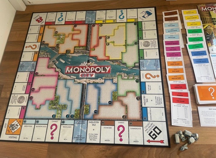 MONOPOLY CITY Edition Board Game 80 3D Buildings by Hasbro 2008 -(8 ...