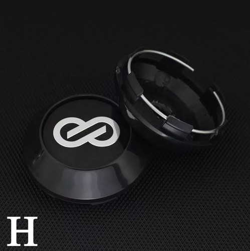 4pcs 68 mm suitable for Enkei Black Silver Alloy Wheel Center Caps Rim ...
