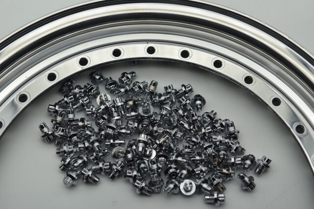 120 x Chrome Plastic Wheels Rivets Nuts Replacement fake rim bolts ...