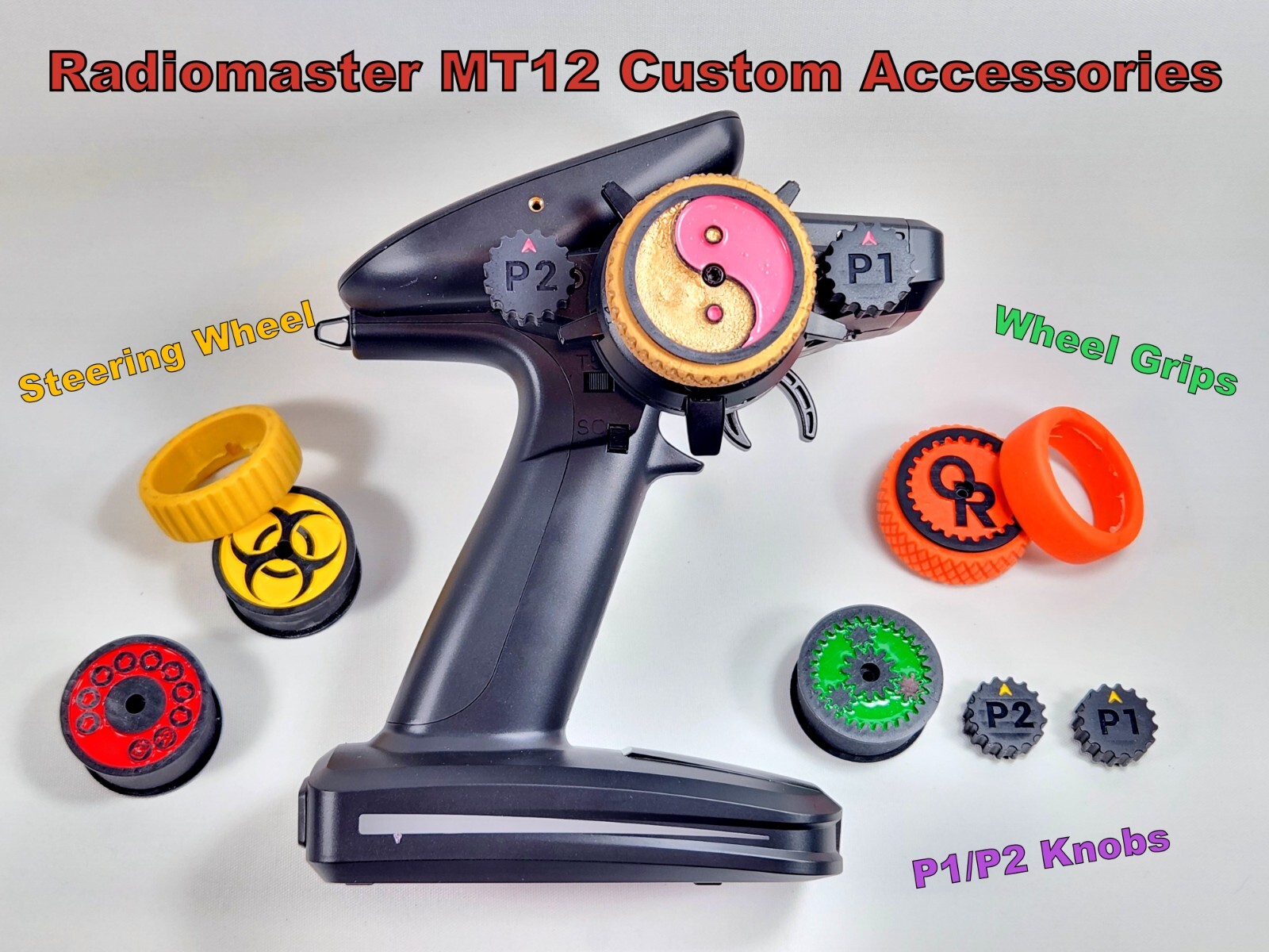 Radiomaster MT12 Custom Remote Control Parts, Steering Wheel, Grip, Knobs | eBay