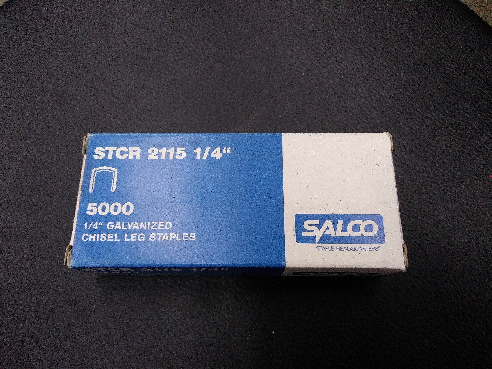 Salco Staples STCR 2115 1/4" Galvanized chisel leg staples, 5000 count ...