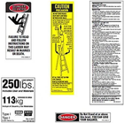 250 LB Fiberglass Step Ladder Label Kits (Pack of 6) | eBay