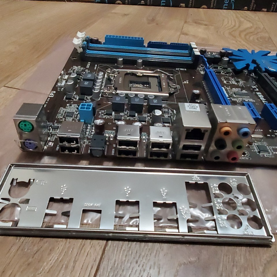 ASUS P7P55 LX Socket LGA1156 DDR3 ATX Desktop Motherboard W/ I/O Plate ...