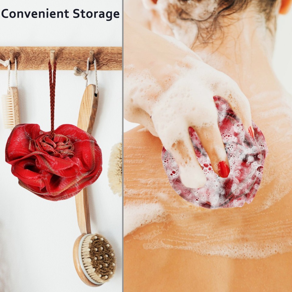 3 Pcs Shower Loofahs Body Scrubber Loofah Sponge Foaming Bath Sponge ...