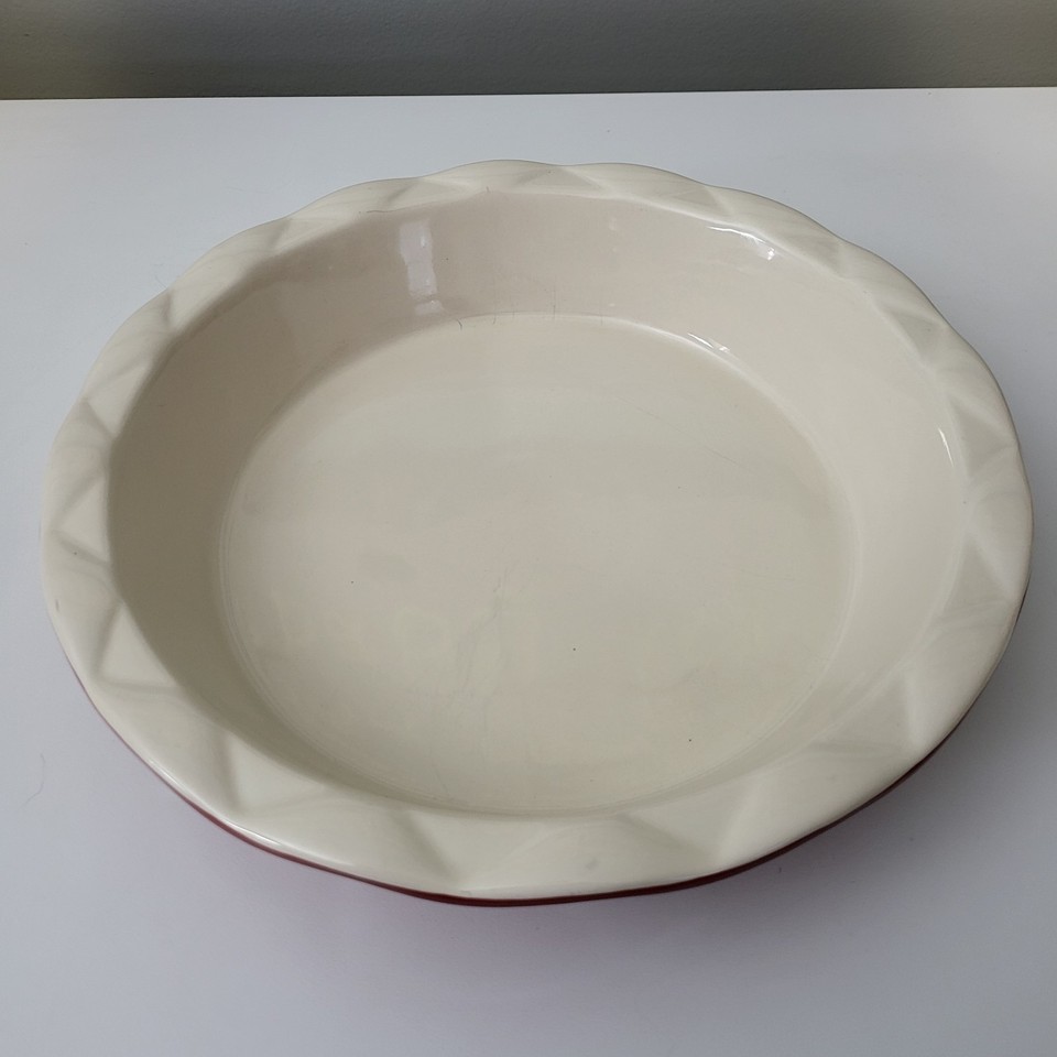Good Cook Stoneware 9" Red Ruffle Edge Pie Plate Pan Dish | eBay