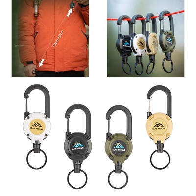 Retractable Wire Rope Keychain ID Badge Reel | eBay Australia