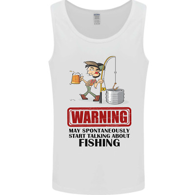 Fishing Warning May Start Talking Funny Mens Vest Tank Top | eBay