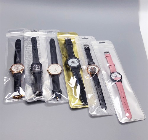 Pack of 100 PVC Plastic Bags Storing Watches Pouch Case (Regular Size ...