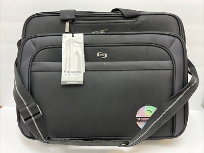 SOLO CLA314-4 Pro Checkfast Briefcase 17.3" 17" X 5 1/2" 13 3/4" Black ...