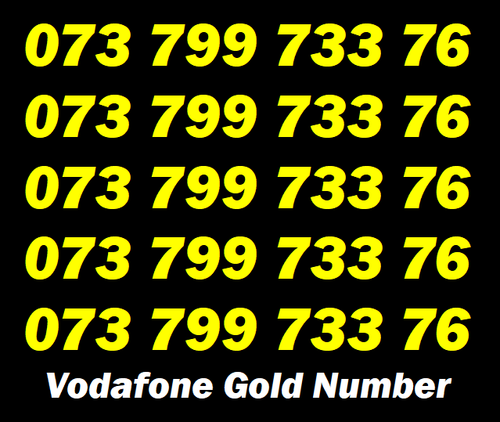 Vodafone Golden Vip Number Sim Card Easy Phone Mobile Memorable ...