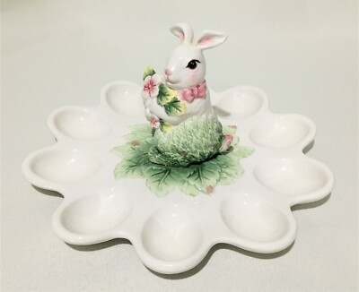 Corner Ruby Spring Collection Ceramic Deviled Egg Tray | eBay