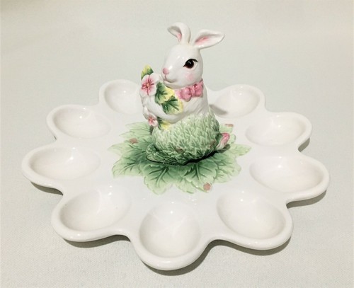 Corner Ruby Spring Collection Ceramic Deviled Egg Tray | eBay