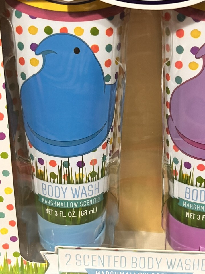 Peeps Easter Basket Candy Bird MarshMallow Scented Body Wash 2 Count ...