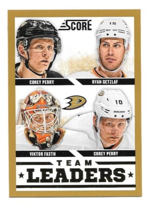 2013-14 Score Gold #551 Ducks Team Leaders (Ducks) | eBay