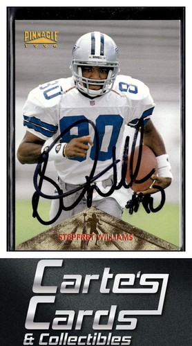 Stepfret Williams 1996 Pinnacle #169 Dallas Cowboys RC TTM/IP Signed ...