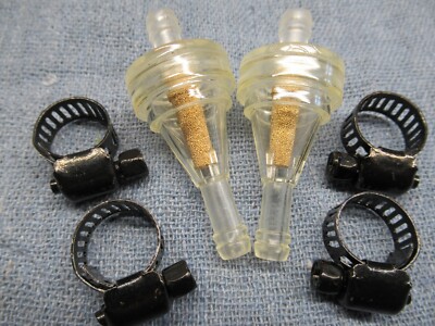 2 GAS Fuel MINI In Line FILTER Clamps BMW Airhead r75/5 r75/6 r90s ...