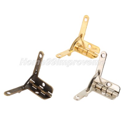 4/12x Wooden Wine Case Jewelry Box L 90° Support Display Foldable Hinge ...