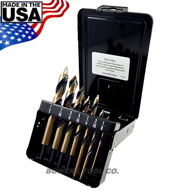 Norseman 7pc Acrylic Plexiglass ABS 60 Deg M7 Drill Bit Set 1/2-1/8 USA ...