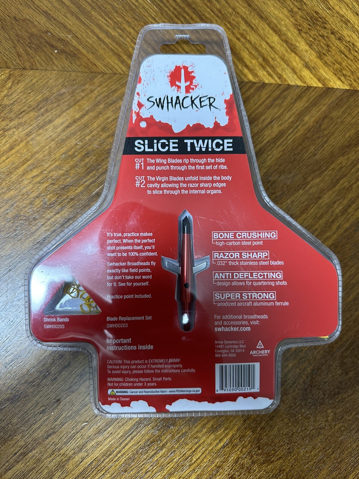 Swhacker Crossbow Broadheads 219 2 Blade 1 3/4 Cut With Practice Tip | eBay