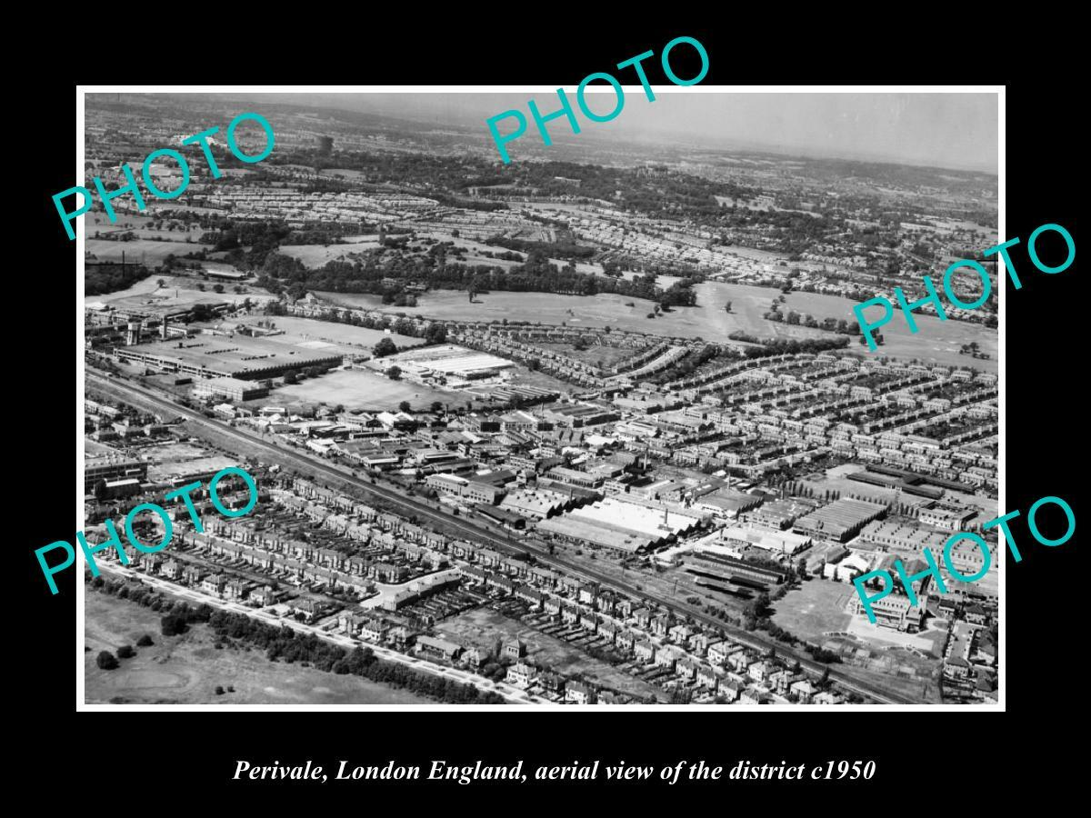 OLD 8x6 HISTORIC PHOTO OF PERIVALE LONDON ENGLAND DISTRICT AERIAL VIEW ...