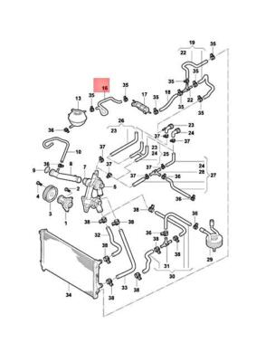 Genuine VW SKODA Golf Jetta syncro Sagitar Vento Coolant Hose ...