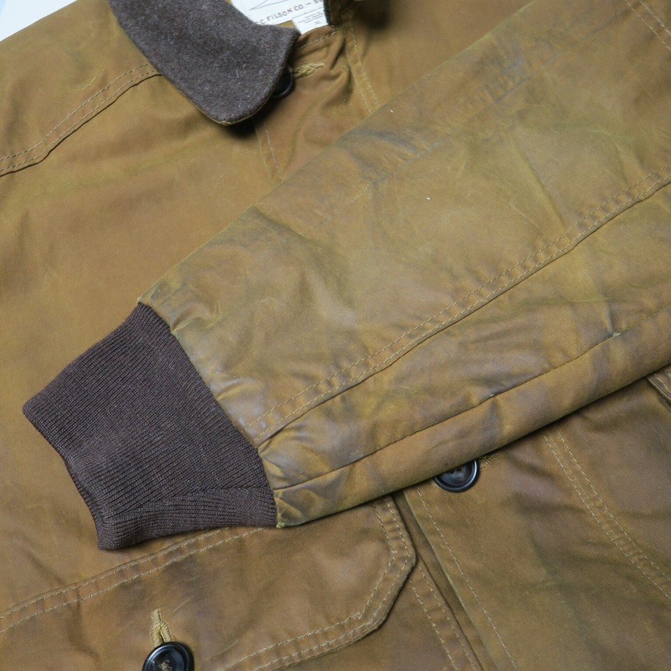 Filson Lightweight Ranger Bomber Jacket Mens XL Brown Tobacco Oilskin ...