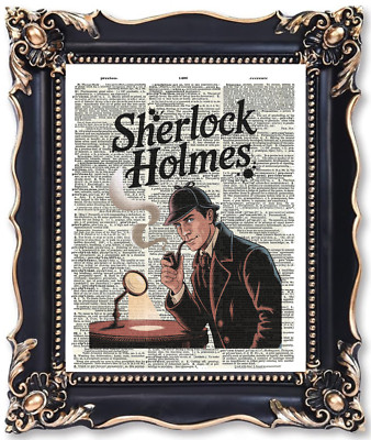 SIGNED Sherlock Holmes Dictionary Page Art Print Book Picture Poster ...