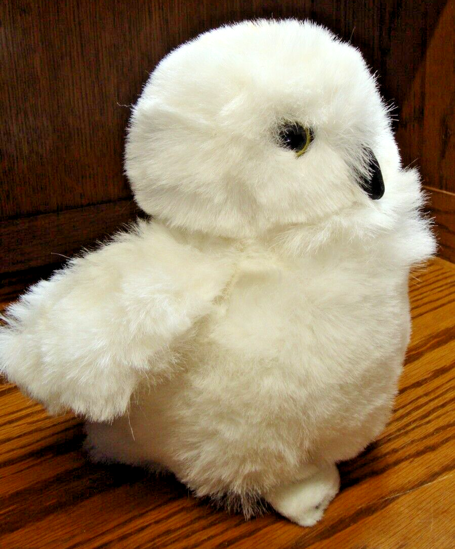 'Soft Things' Plush 9" White OWL Soft Fluffy~Stuffed Animal~Green Eyes ...