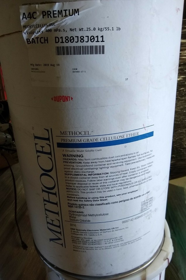 Methyl Cellulose - Methocel - 55 lb-25 kg - Methylcellulose - Cellulose ...