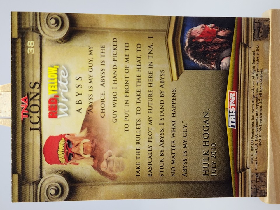 Abyss 2010 TriStar TNA Icons #38 | eBay