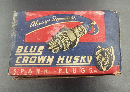 Vintage Blue Crown Husky Controlled Heat Zone Spark Plugs T6 New Old ...