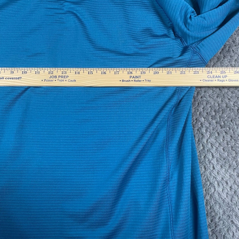 Orvis Jacket Mens Horseshoe Hills XL Blue 1/4 Zip Sweater Waffle Fleece ...