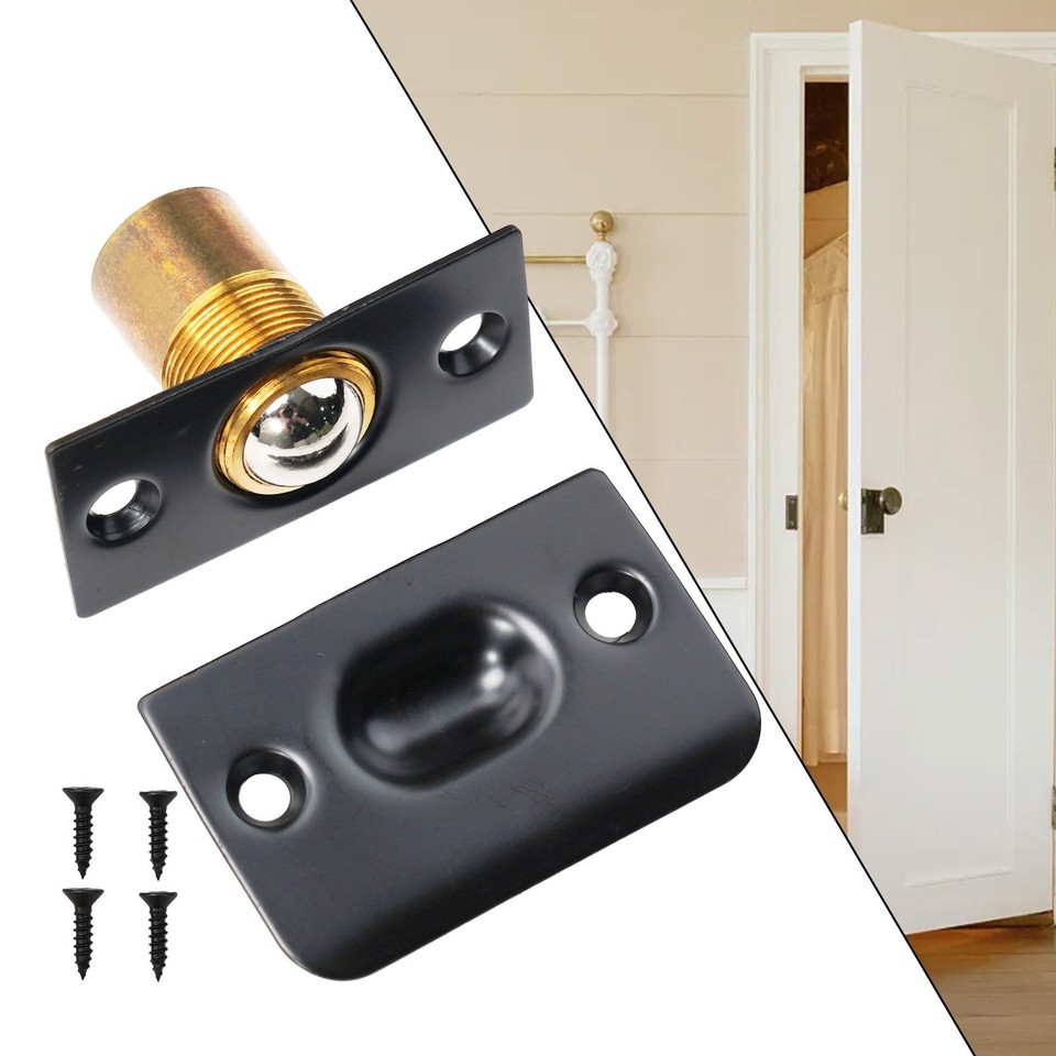 Brass Steel Adjustable Roller Ball Door Spring Catch Lock Internal ...