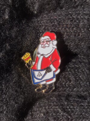 Santa Claus Masonic Lapel Pin Freemason Freemasonry Christmas Mason ...