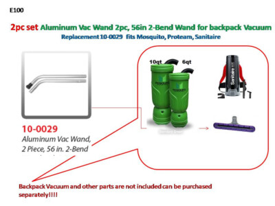 2pc Aluminum Vac Wand 2pc 56in 2-Bend Wand Replacement 10-0029 backpack ...