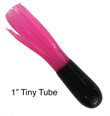 1" Tiny Tube™ Crappie Jig Skirts 100pk Black/Pink | eBay