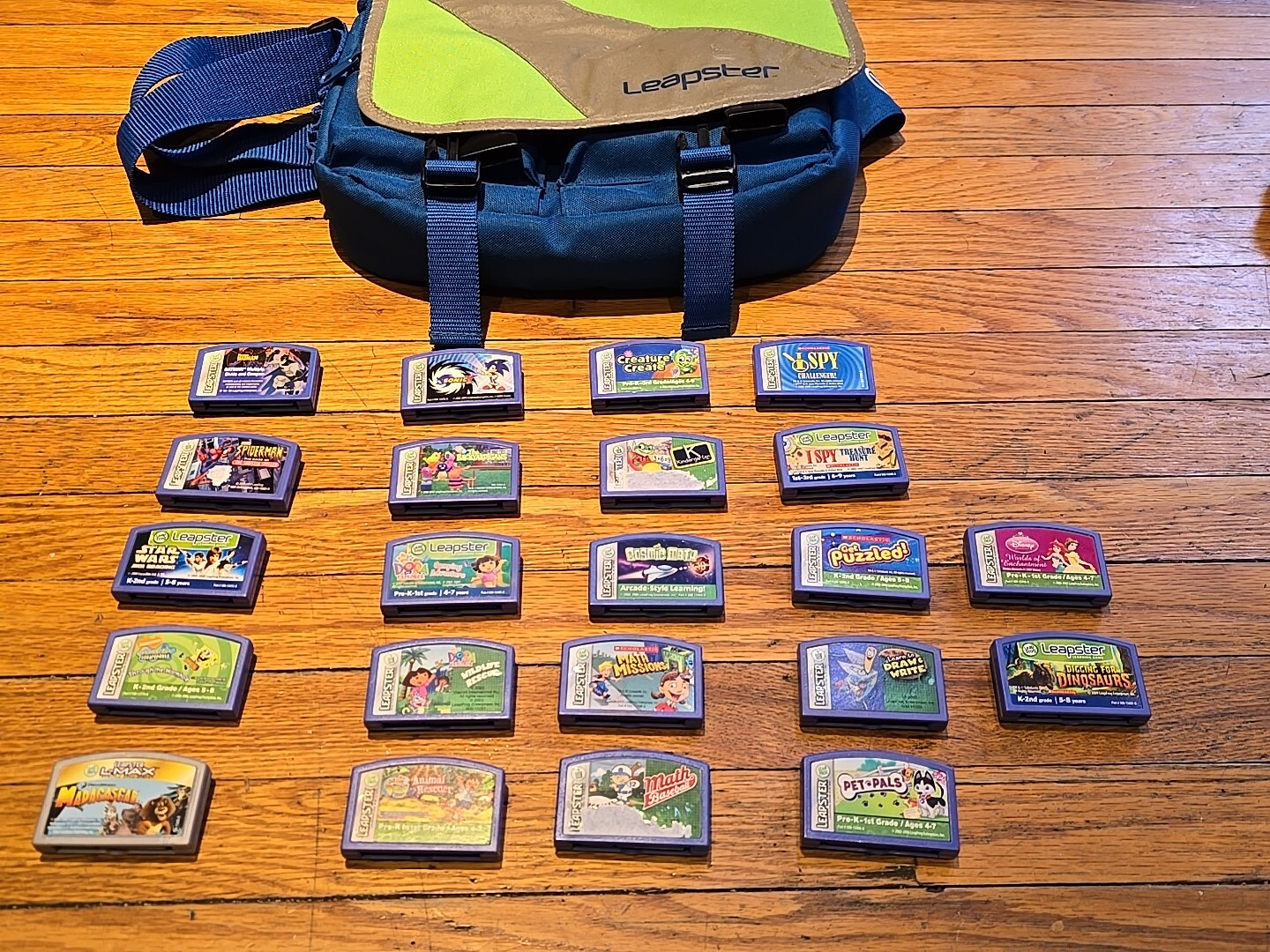 LeapFrog Leapster LeapPad Game Cartridges Lot Of 22 Plus Bag | eBay