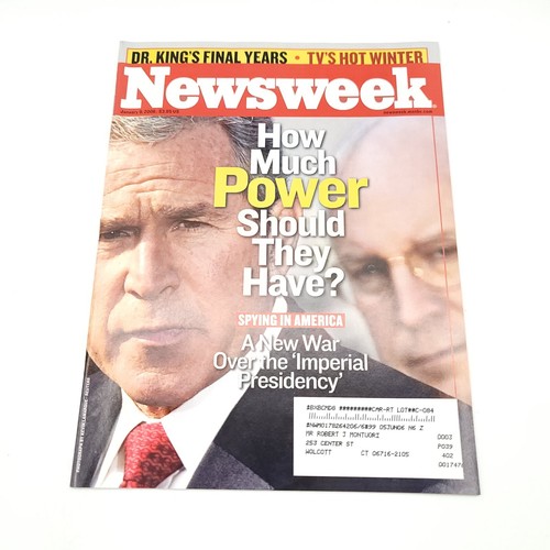 NEWSWEEK January 9, 2006 President George W Bush HEATHER GRAHAM Jeff ...