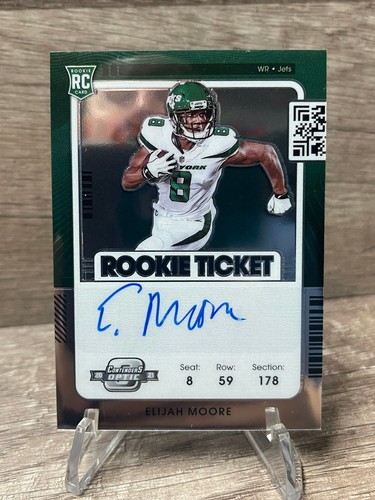 Elijah Moore 2021 Panini Contenders Optic Rookie Ticket #114 Auto RC ...