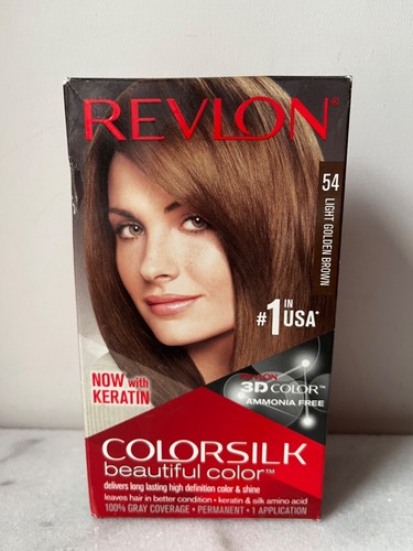 Revlon ColorSilk Hair Color 54 Light Golden Brown Pack Of 1 New Sealed ...