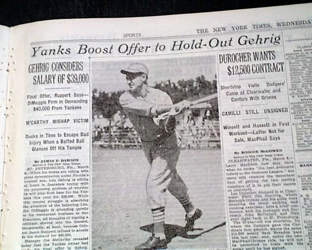 Lou Gehrig Last Photo