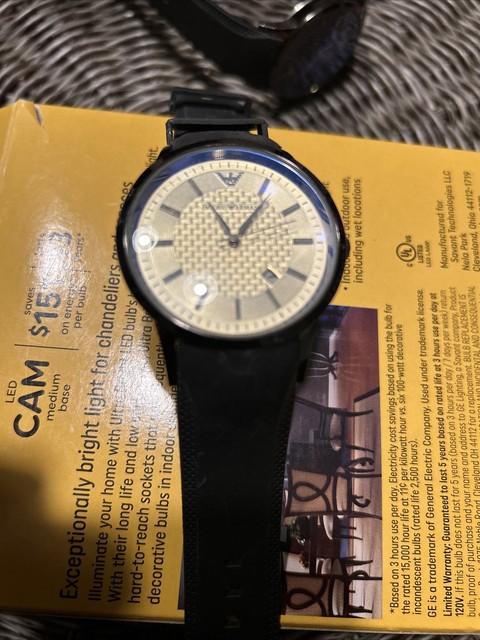 Emporio Armani Men's Watch Stainless Steel Leather Blue Dial AR1978 for ...