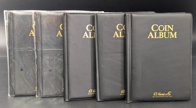 (5) NEW WHITMAN BLACK 60 POCKET U.S COIN HOLDER ALBUM BOOKLET LOT NICE ...