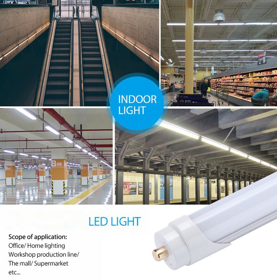 8Foot T8 LED Light Single Pin FA8 45W Fluorescent Tube Lamp 8feet 8FT ...