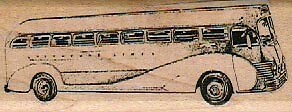 Get On The Bus! 1 1/4 x 3" Rubber Stamp, Transportation Stamp, Bus ...