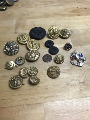 USN US Navy Buttons And Pins Lot | eBay