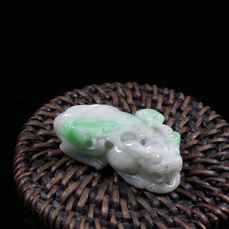 Grade Certified “A” Natural Emerald Green Jadeite Jade Pendant Pixiu ...