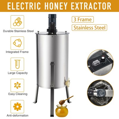 3/6 Frame Electric Honey Extractor Centrifuge Equipment Drum w ...