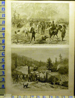 1876 NATIVE AMERICAN INDIAN WESTERN WAR DEADWOOD BLACK HILLS PRINT MJ ...
