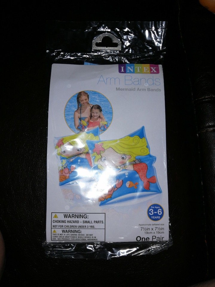 Intex Inflatable Arm Bands Mermaid Child Swim Pool Lake Safety Swim ...